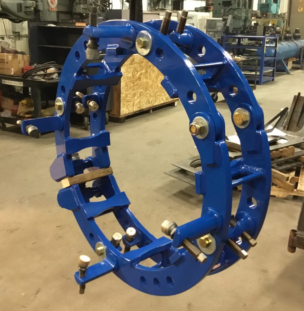 clamp in shop - crop - Worldwide Machining & Welding, Inc.